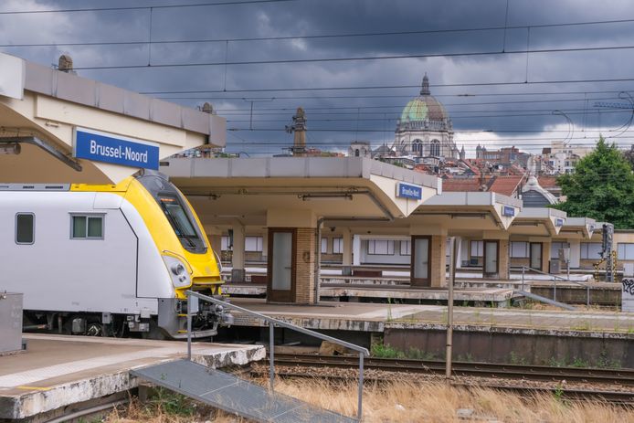 Werken verbindingstunnel Noordstation Metro 3 stilgelegd wegens te hoog ...