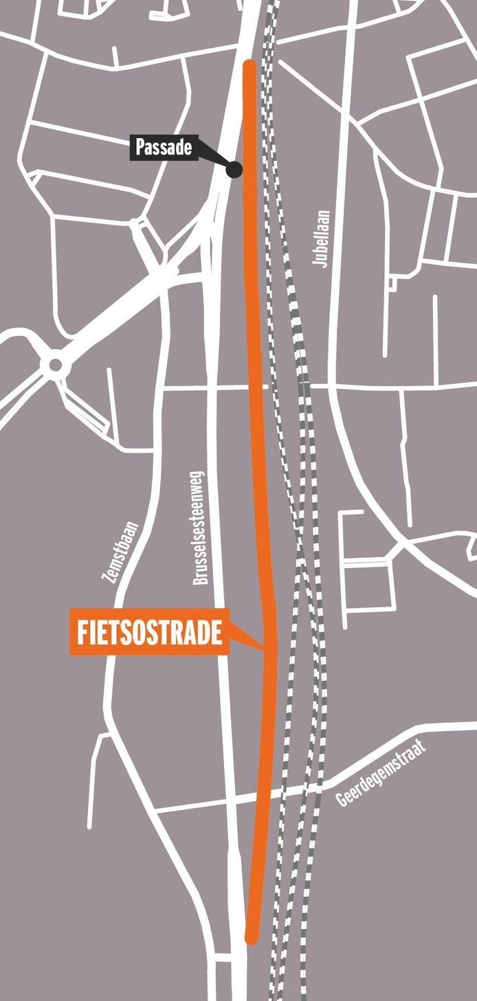 Fietsostrade tussen spoorweg en N1 | Lier | hln.be