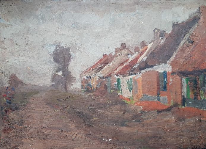 Schilderijtje van Marten Melsen ontdekt op onderkant van legplank in ...