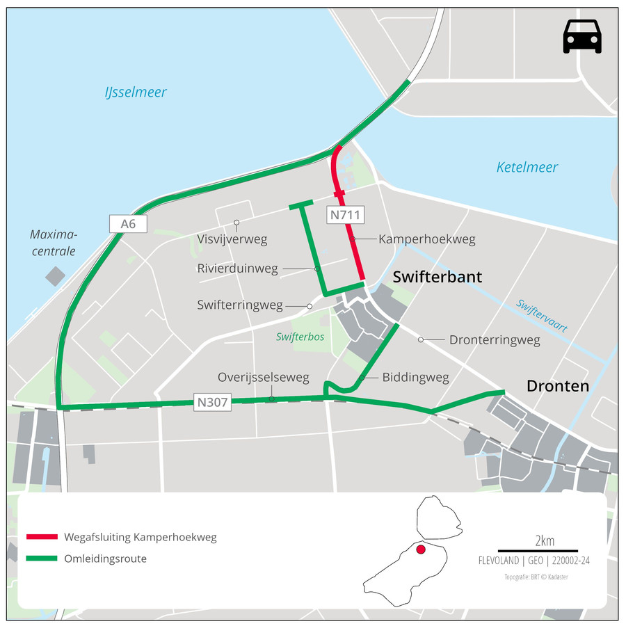 Rotonde bij Swifterbant en op- en afrit A6 drie weken dicht | Foto ...