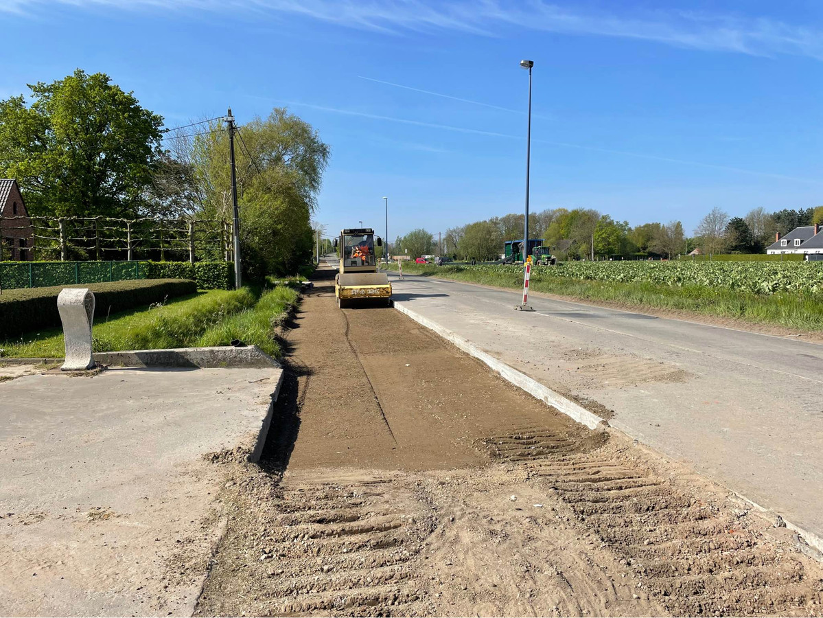 Werken aan fietspad in Michel Geysemansstraat gaan nieuwe fase in ...