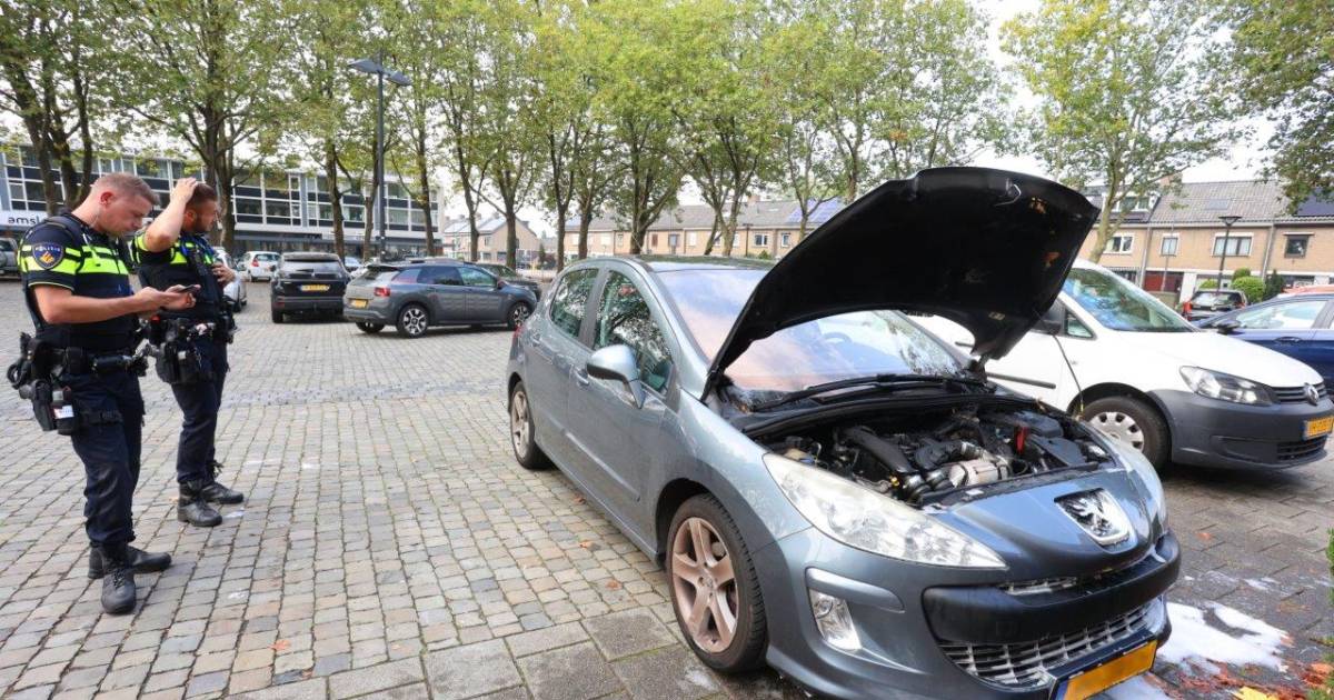 Auto vat vlam in Den Bosch, vrouw zag ineens rook uit haar auto komen ...