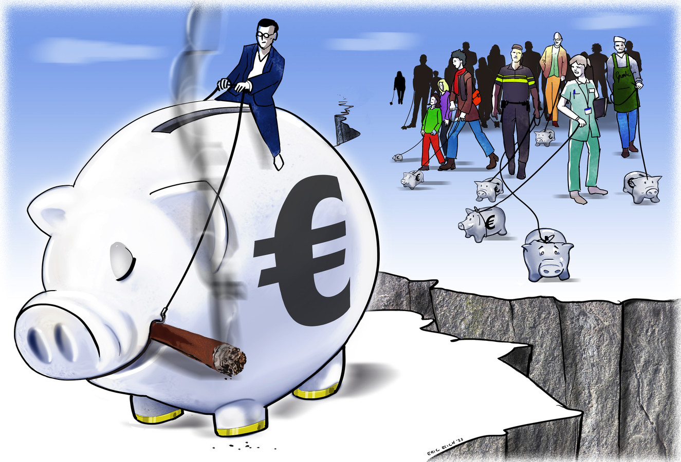 Belasting van 1% vanaf 100.000 euro stijgend tot 5% boven de 5 miljoen is goed idee om kloof ...