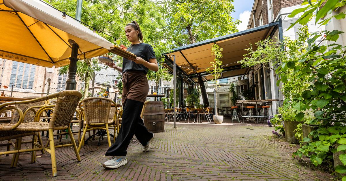 Luifel boven terras van Delfts Brouwhuis moet weg: ‘Dit werkt ...