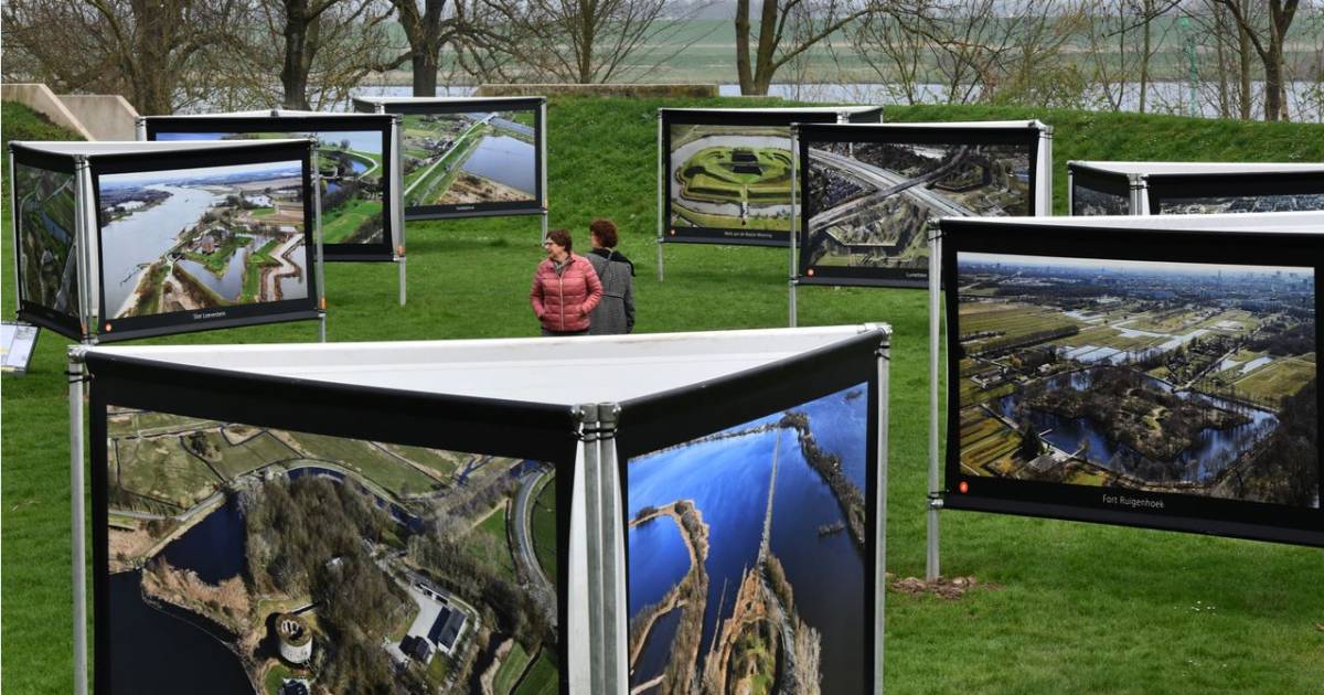 Forten Waterlinie van bovenaf te zien in Werk aan 't Spoel in Culemborg ...
