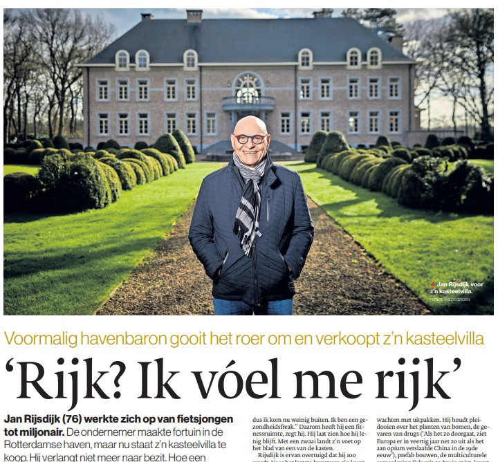 Havenmiljonair Jan Rijsdijk wil straatarm de kist in: ‘Ik wil wat ...