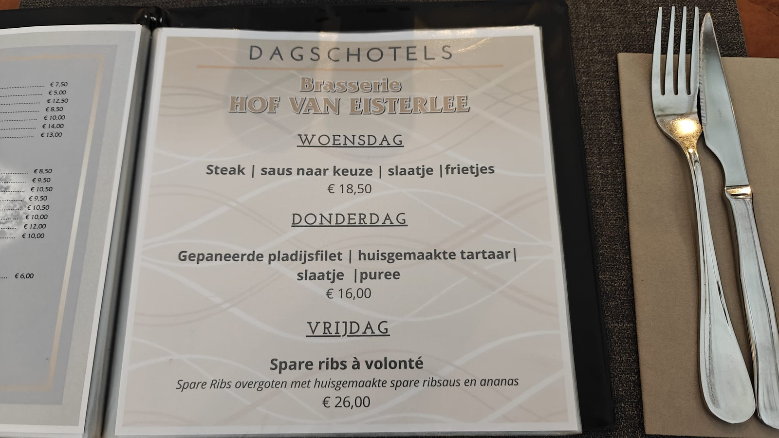 DE DAGSCHOTEL. Brasserie Hof van Eisterlee: “Vooral ons gerecht op ...