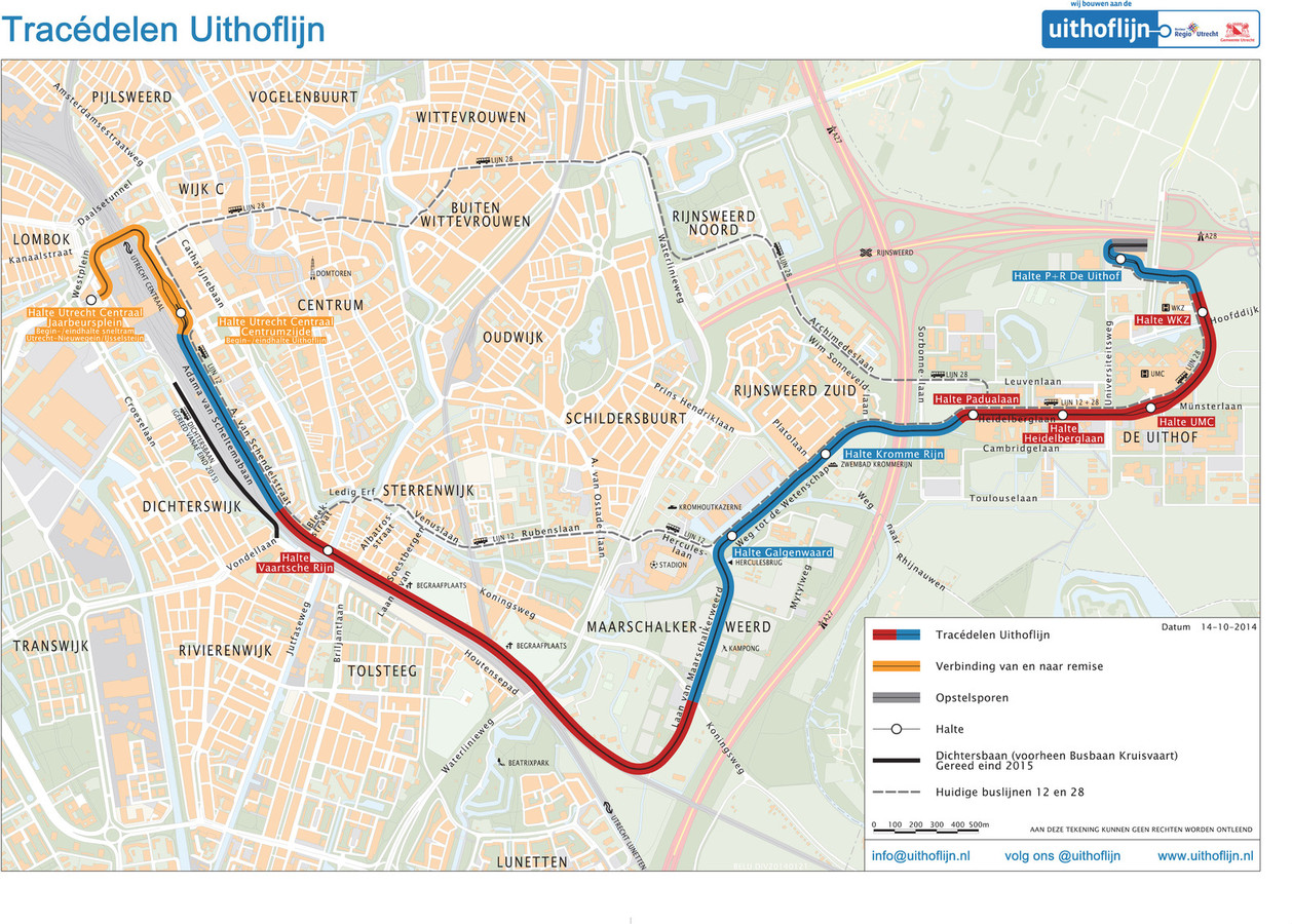 De Uithoflijn wordt steeds zichtbaarder in het landschap | Foto | AD.nl