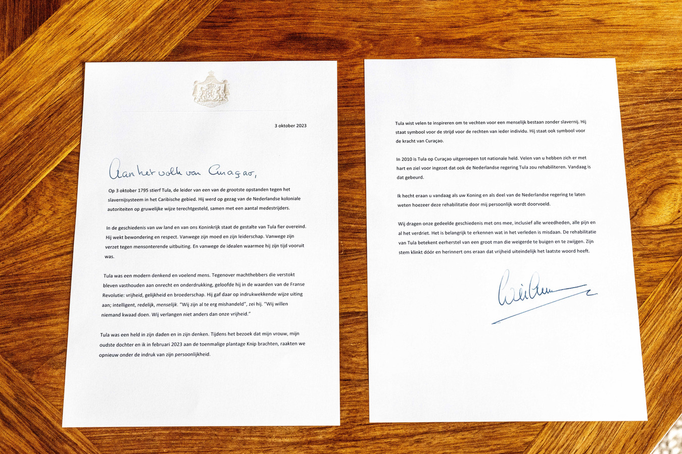 Koning schrijft brief aan Curaçao over eerherstel van slavernijheld ...