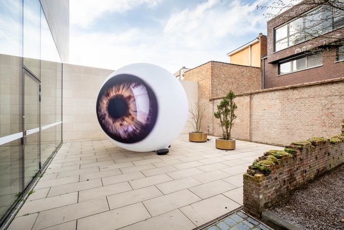 Gigantische oogbol vraagt aandacht voor kunstbeleving bij mensen met ...