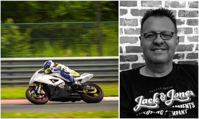 Motorracer Peter (57) mist een bocht op circuit van Zolder en ...