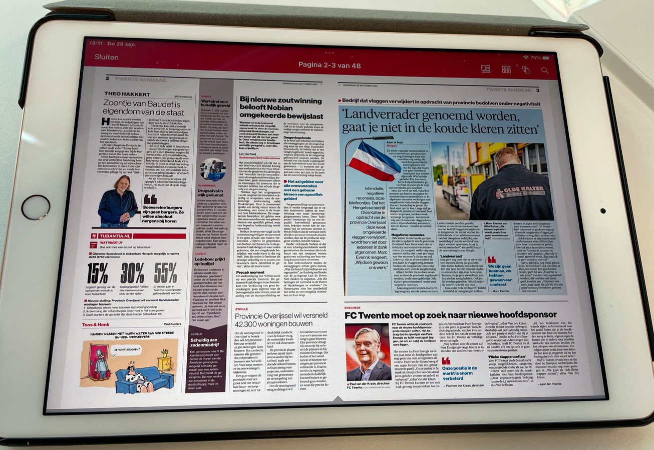 Dit vindt u van een digitale krant: ‘Het draagt bij aan een schoner milieu, maar die puzzels ...