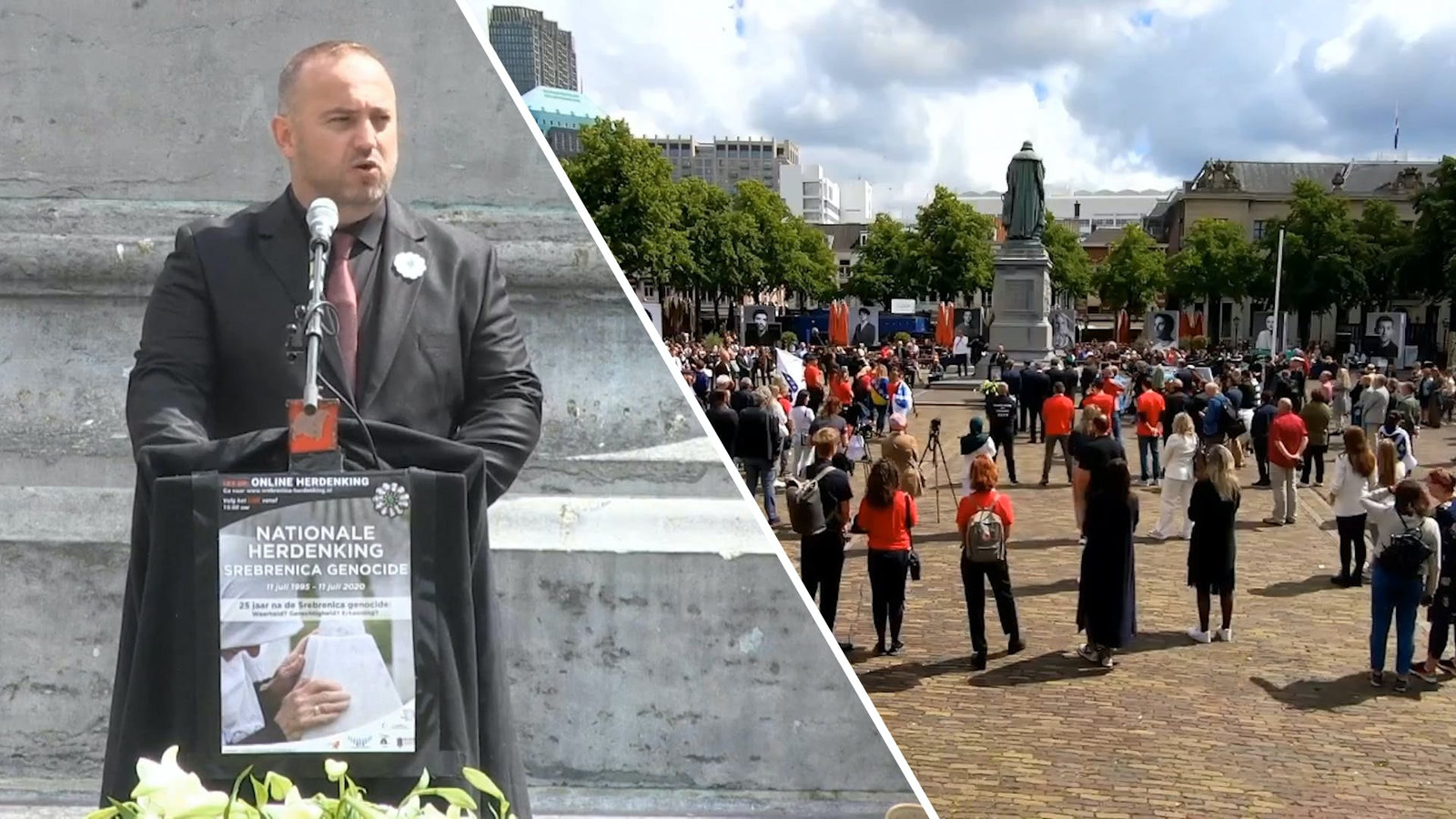 Vredesmars en herdenking voor slachtoffers massamoord Srebrenica, Van ... Vredesmars en herdenking voor slachtoffers massamoord Srebrenica, Van ...