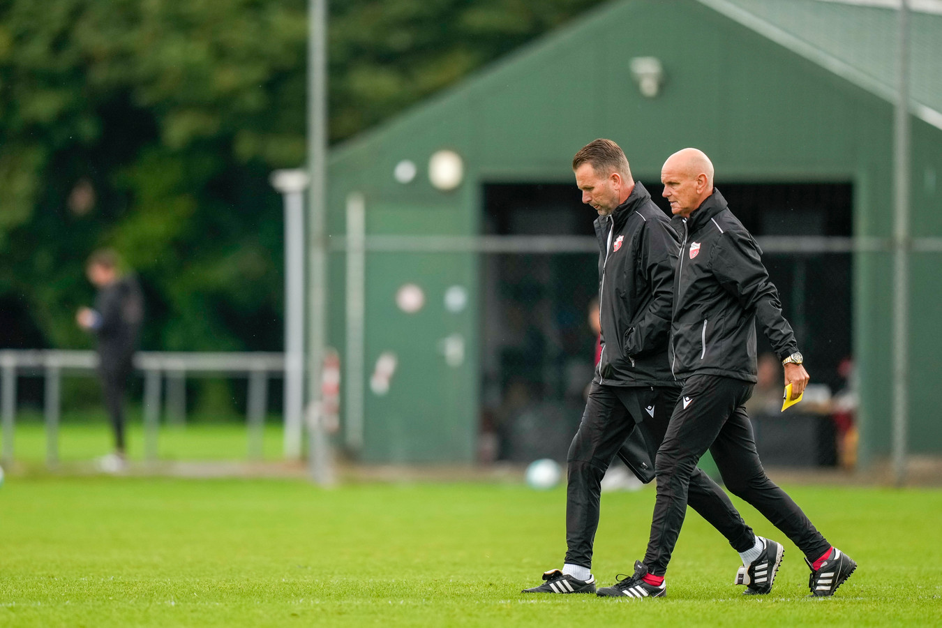 Scorende doelman, keeper die drie strafschoppen stopt en stilgelegde ...