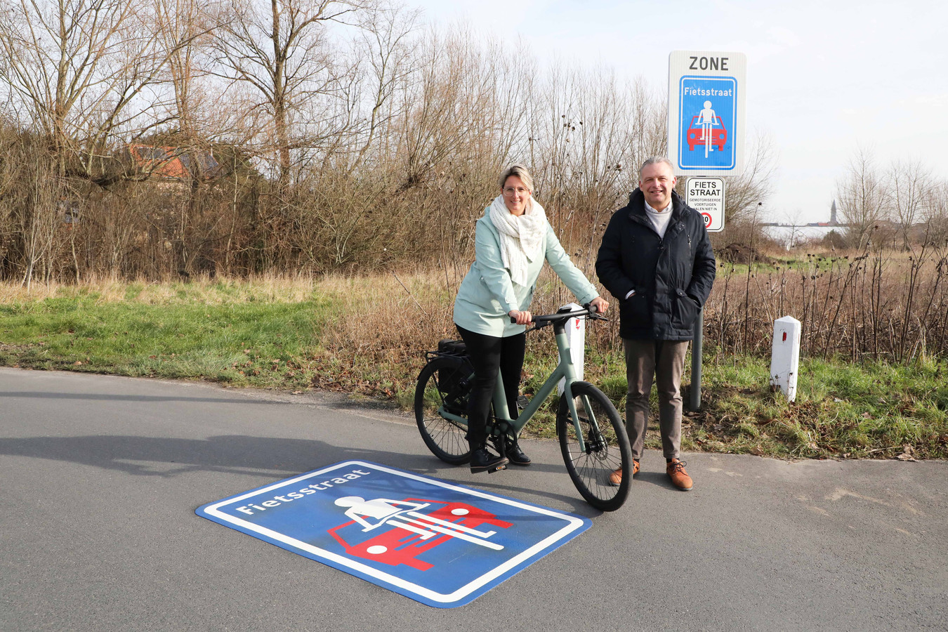 Eerste Bredense fietszone is operationeel | Foto | hln.be