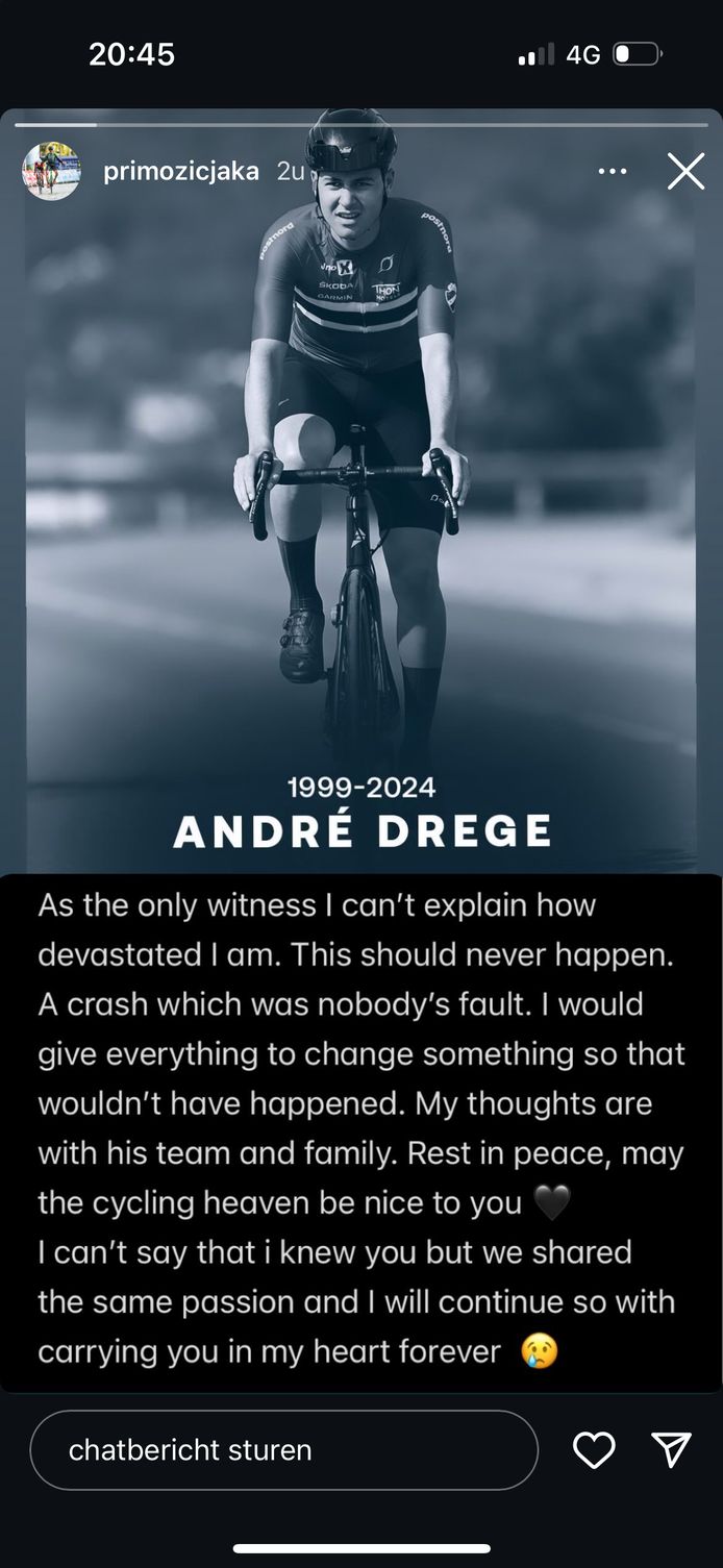 “Hij had dit afscheid zo gewild, fietsen was alles voor hem ...