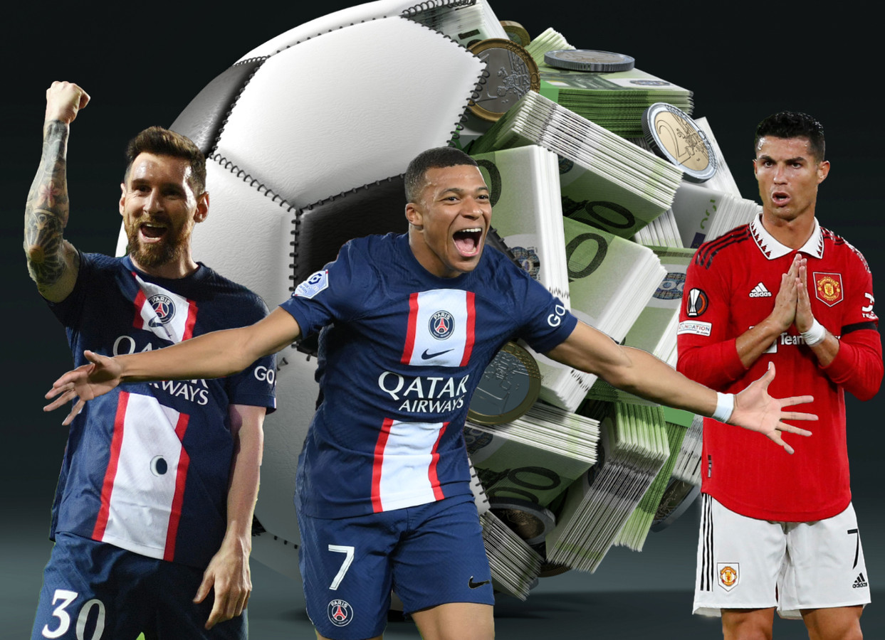 Kylian Mbappé laat grootverdieners Lionel Messi en Cristiano Ronaldo ... Kylian Mbappé laat grootverdieners Lionel Messi en Cristiano Ronaldo ...