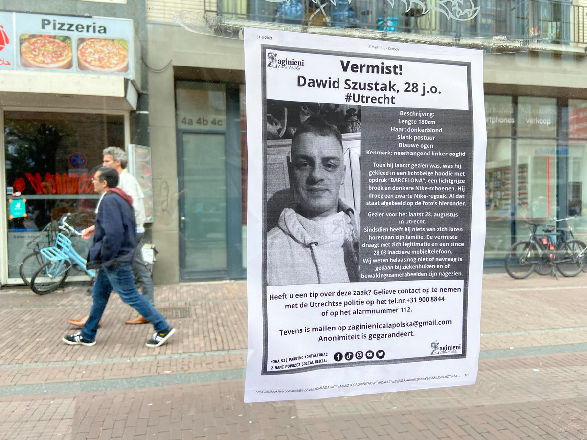 Familie verspreidt flyers om in Utrecht vermist geraakte Dawid (28 ...