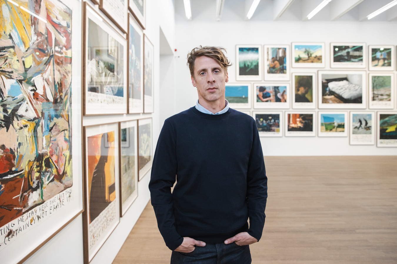 Kunstenaar Rinus Van de Velde en galerist Tim Van Laere werken tien ...