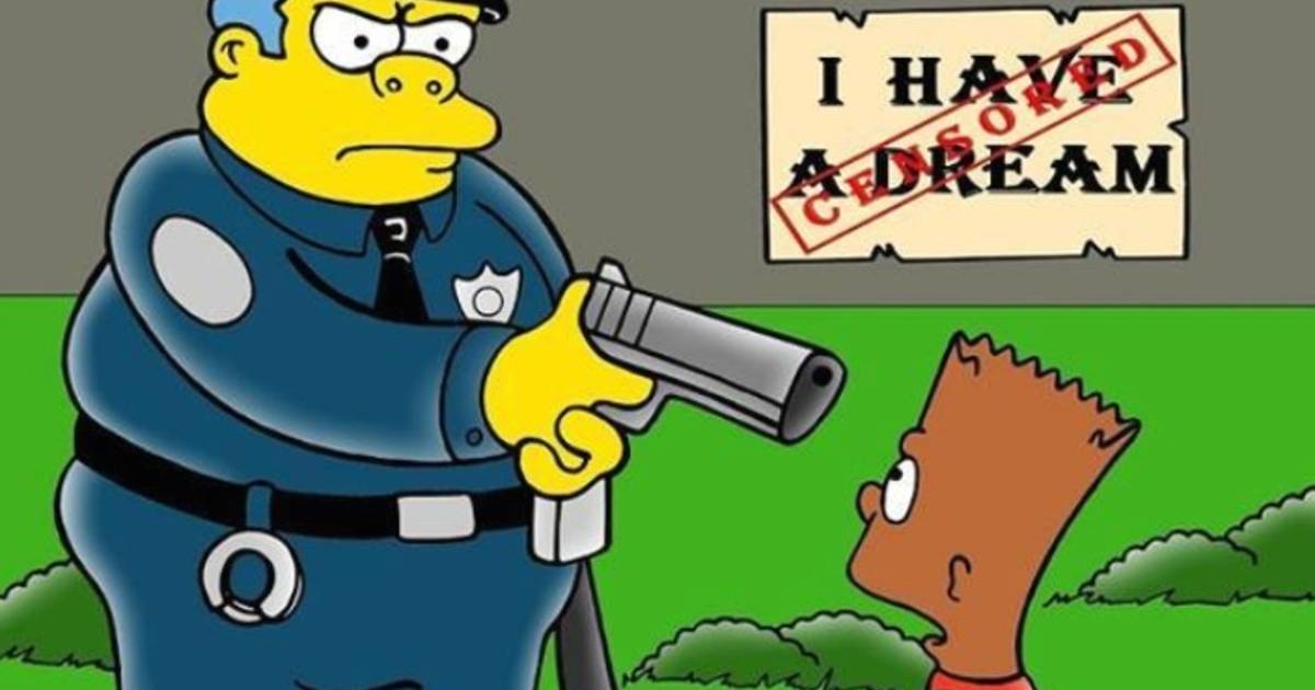 Na het politiegeweld: wat als Bart Simpson een zwarte jongen was ...