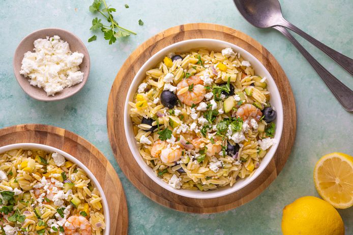 Wat Eten We Vandaag: Griekse orzo met scampi en feta | Koken & Eten | AD.nl