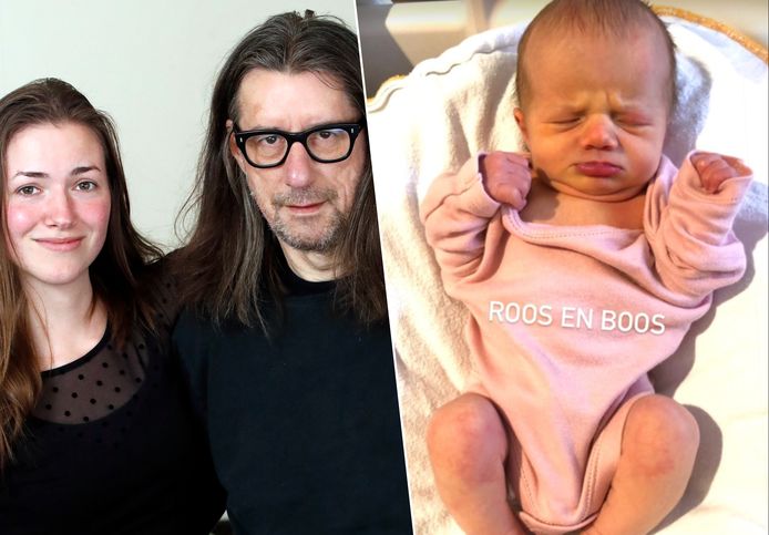 "Roos en boos": Herman Brusselmans deelt eerste foto van zoontje Roman ...