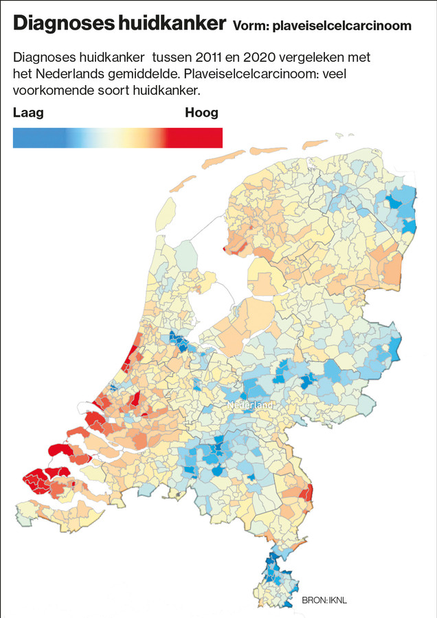 Veel meer huidkanker in plaatsen langs de kust: ‘In Australië gaat ...