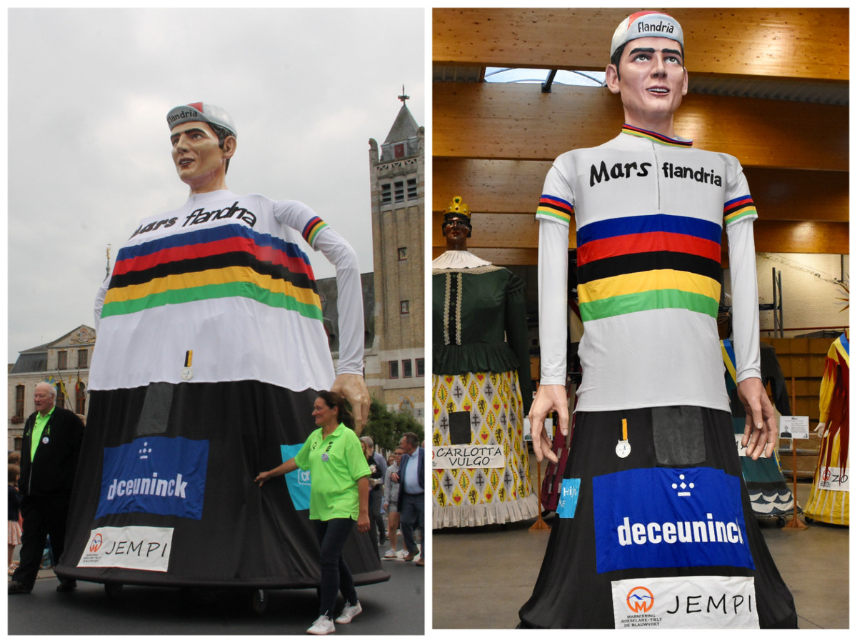 ‘Afgetrainde versie’ van reus ter ere van wielerlegende Jempi Monseré ...