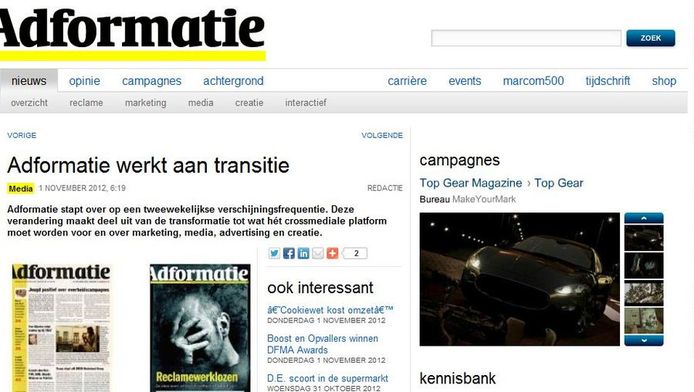 Adformatie verschijnt nog maar tweewekelijks | Show | ed.nl