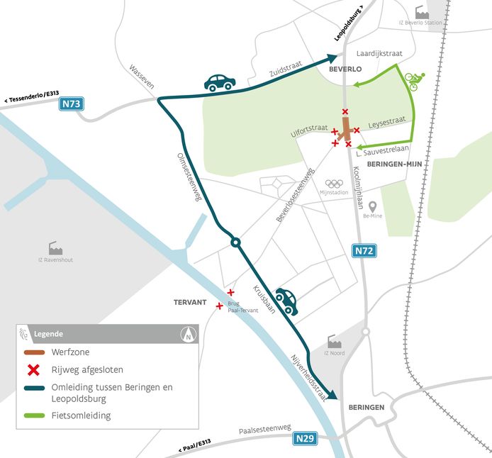Kruispunt Koolmijnlaan en Beverlosesteenweg deze zaterdag volledig onderbroken | Beringen | hln.be