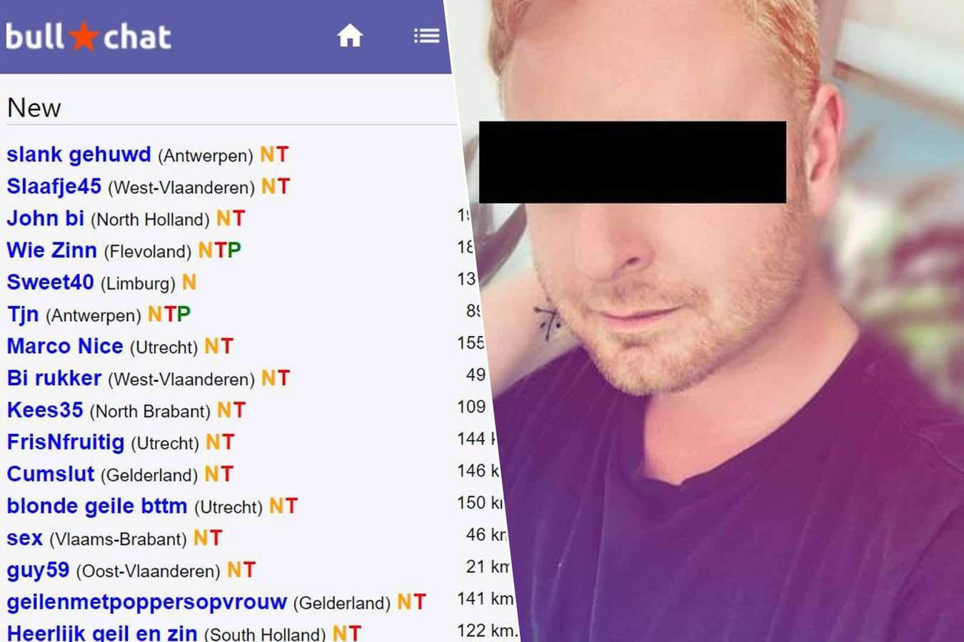 Dit is Bullchat, de site waarop Reuben D.B. kinderporno zocht: “We ...