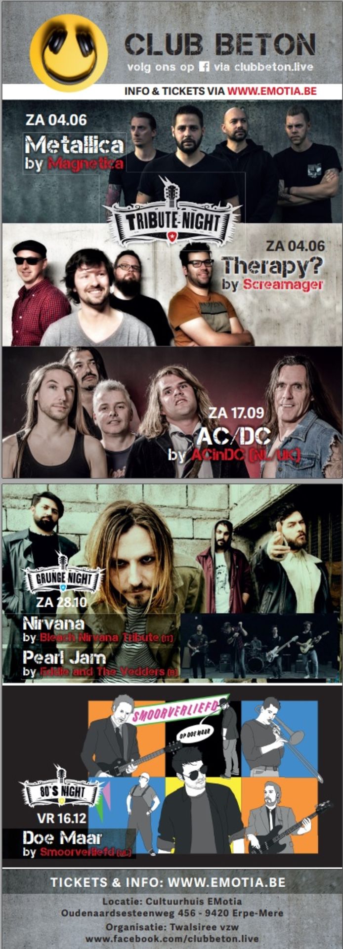 Club Beton palmt EMotia in voor muziek van topartiesten en tribute ...