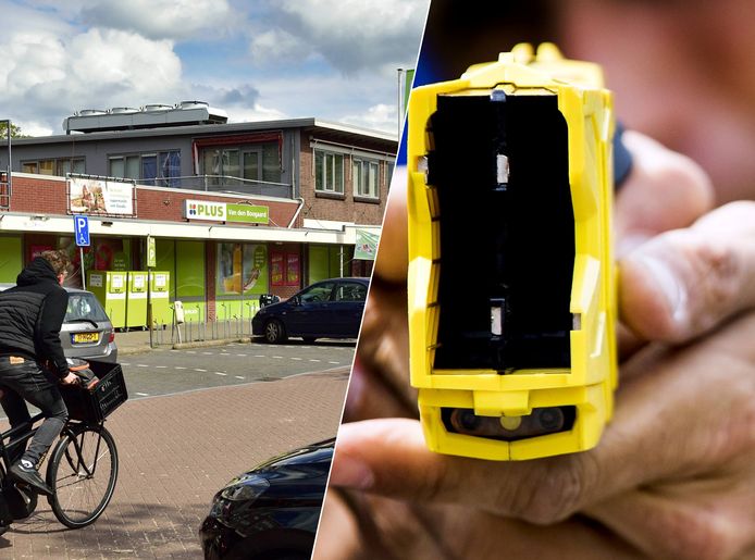 Agressieve man getaserd nadat hij klant wil ‘aanvallen met baksteen ...