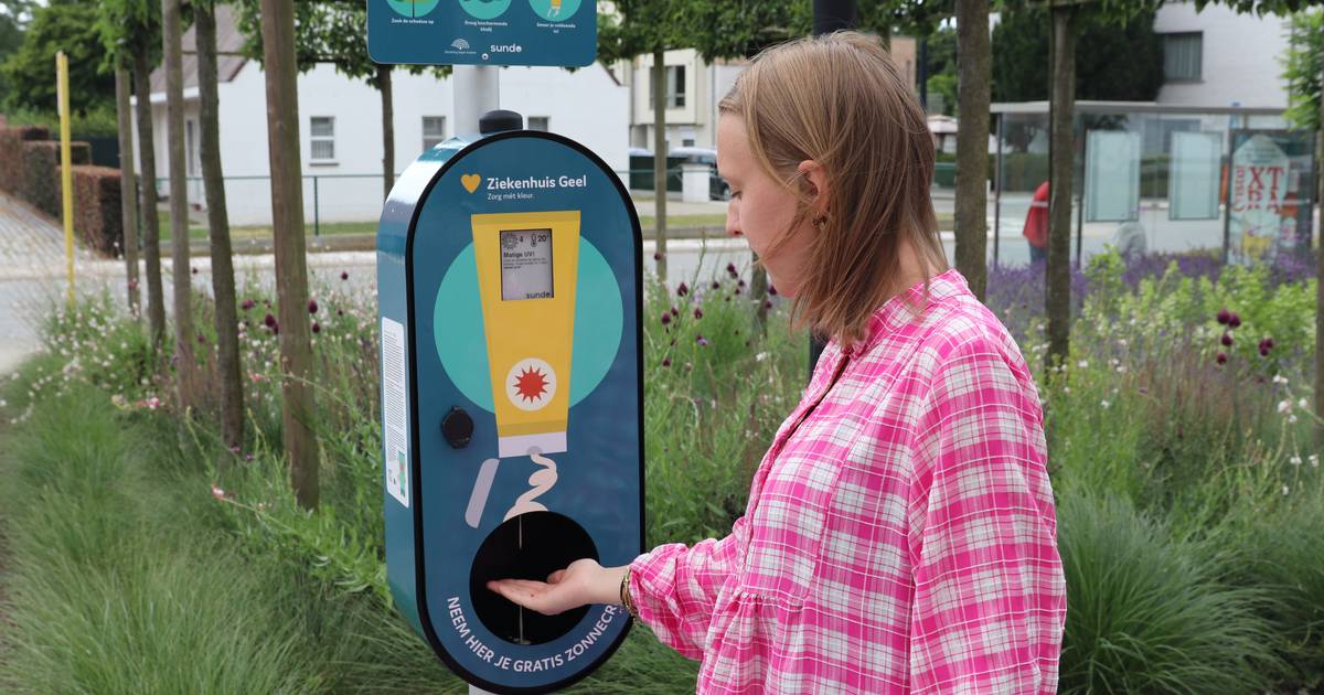 Ziekenhuis Geel installeert slimme paal met gratis zonnecrème | Geel ...