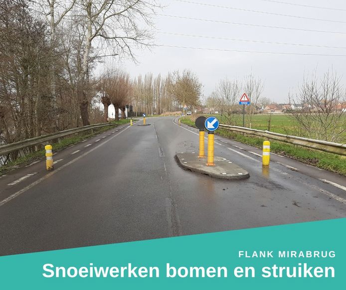 Hinder door snoeiwerken op Mirabrug | Avelgem | hln.be