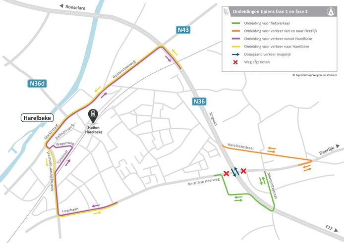 (Een van de)gevaarlijke kruispunt(en) op N43 wordt aangepakt, werken starten maandag | Deerlijk ...
