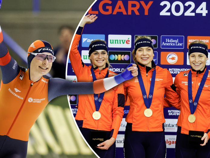Femke Kok prolongeert wereldtitel op 500 meter, Jordan Stolz flikt het ...