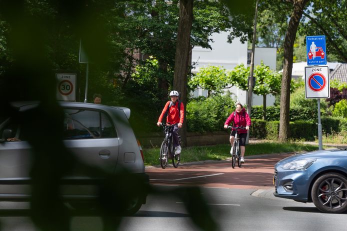 Op fietsstraat is auto te gast, maar hoe moet de gast zich gedragen ...