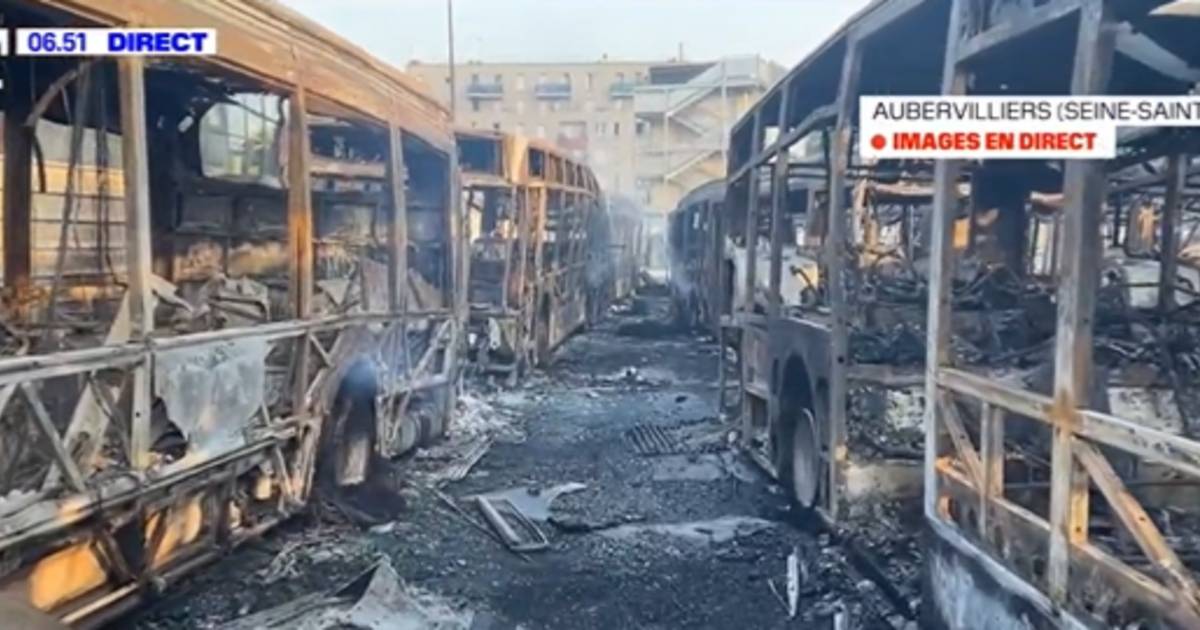 Douze bus de la RATP incendiés dans un dépôt à Aubervilliers | Mort de Nahel | 7sur7.be