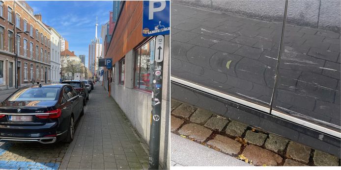 Advocaat rijdt met zware BMW geparkeerde auto aan en parkeert ...