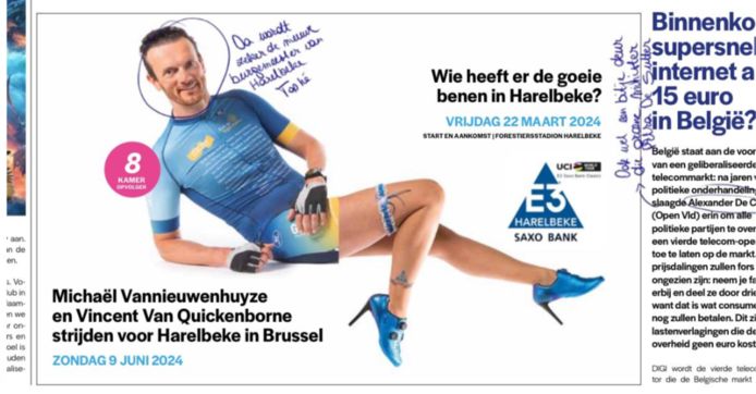 Michaël Vannieuwenhuyze prijkt wel héél opvallend in verkiezingsfolder ...