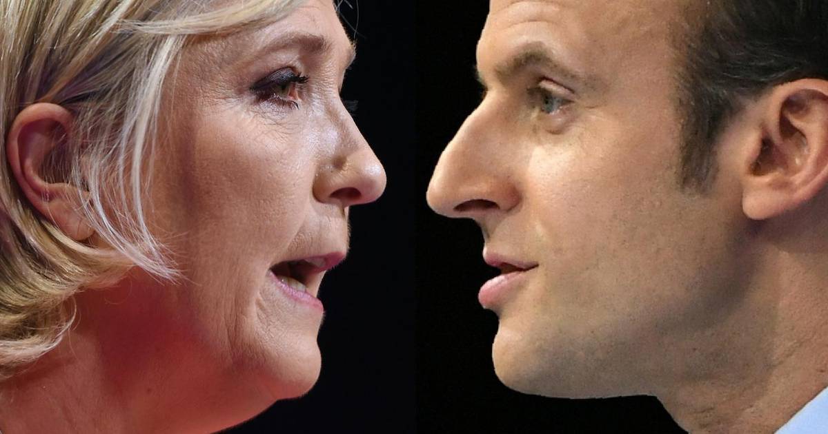 Macron en Le Pen recht tegenover elkaar | Nieuws | AD.nl