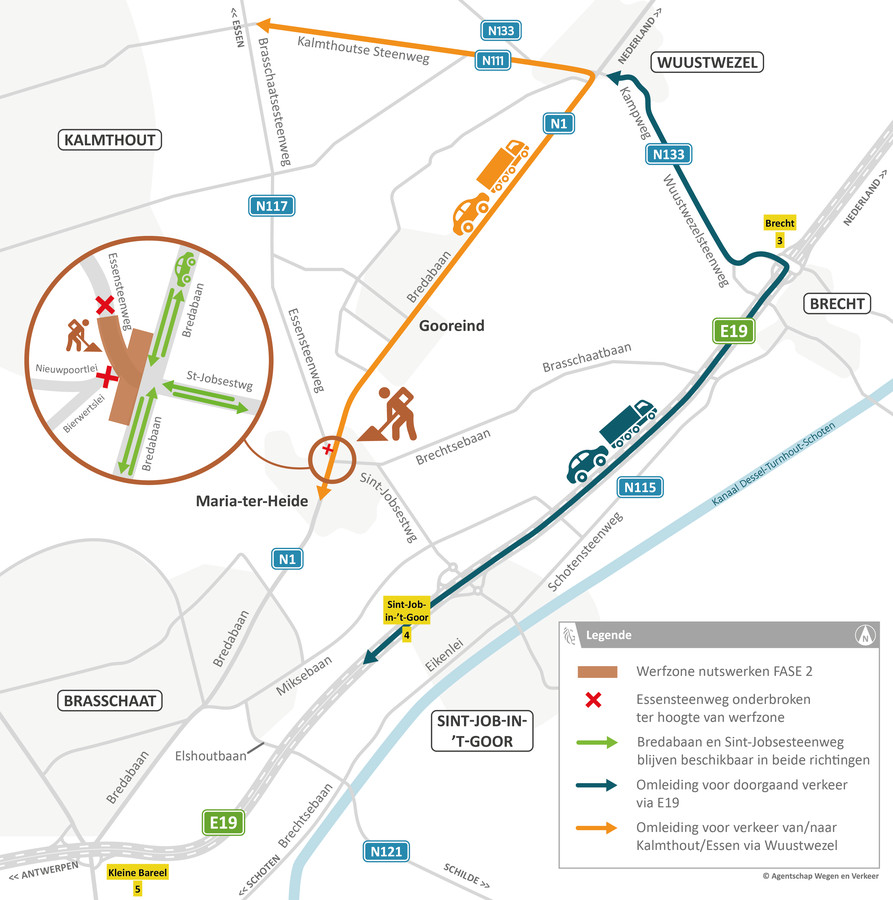 Zesarmig kruispunt in Maria-ter-Heide wordt veiliger | Foto | hln.be