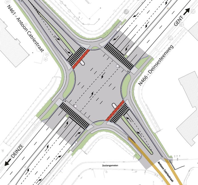 Drie maanden wegenwerken aan belangrijk kruispunt in Drongen: “Wagens ...