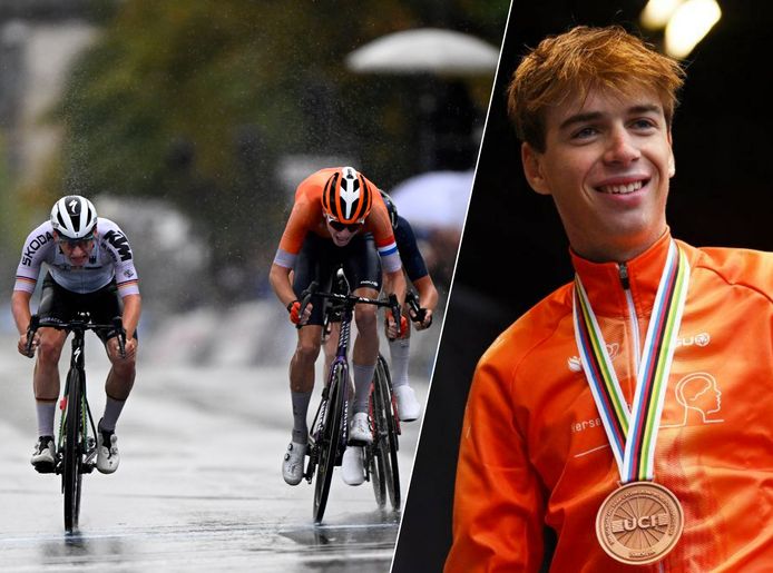 Senna Remijn pakt in stromende Zwitserse regen brons bij junioren ...