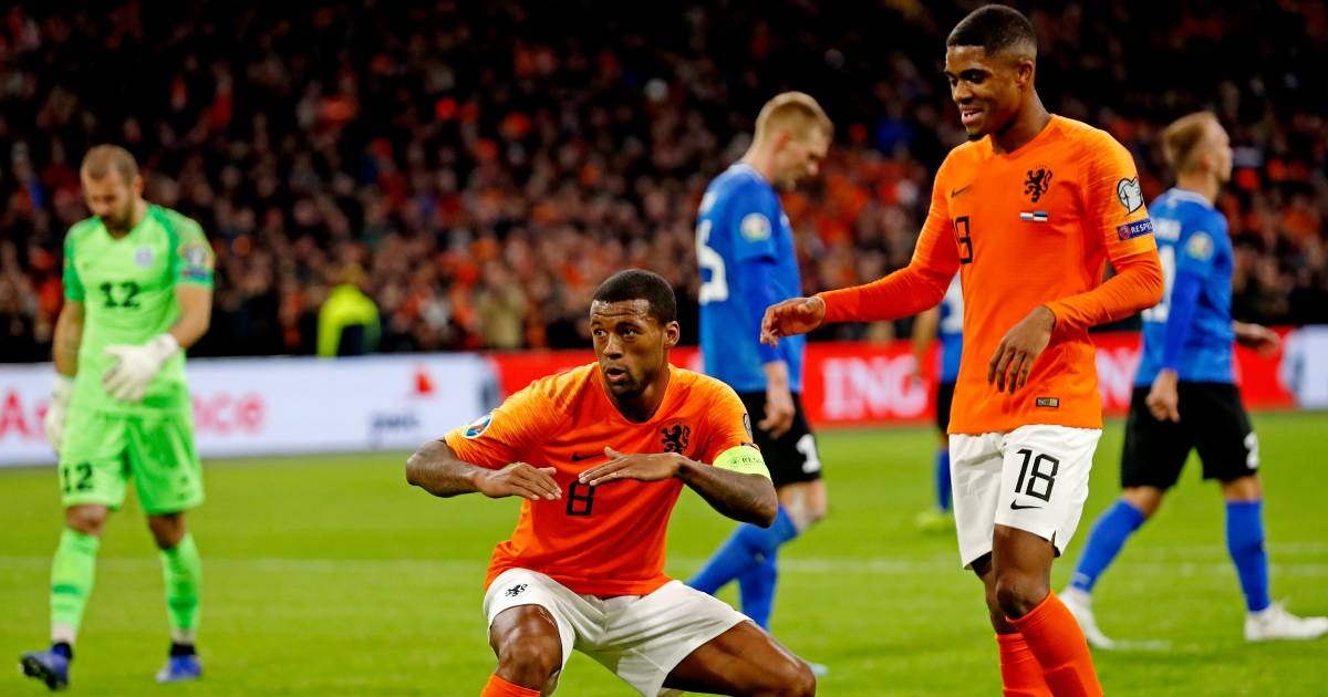 Wijnaldum gidst Oranje met hattrick voorbij Estland | Nederlands ...