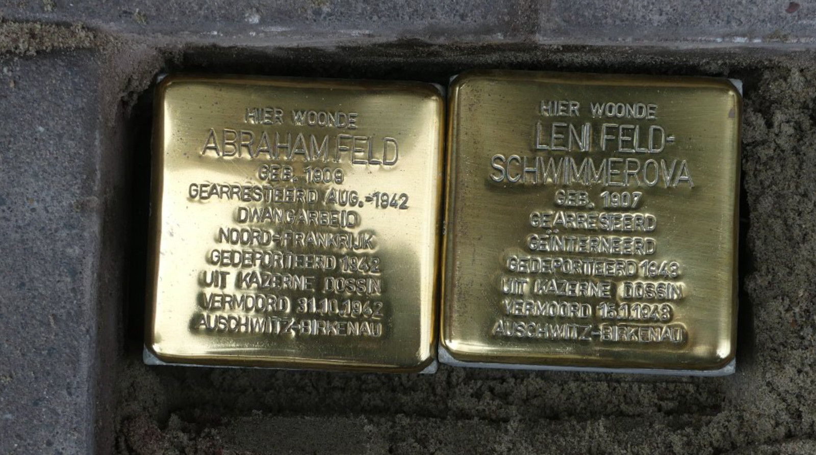 Twee struikelstenen voor slachtoffers van naziregime in Antwerpen ...
