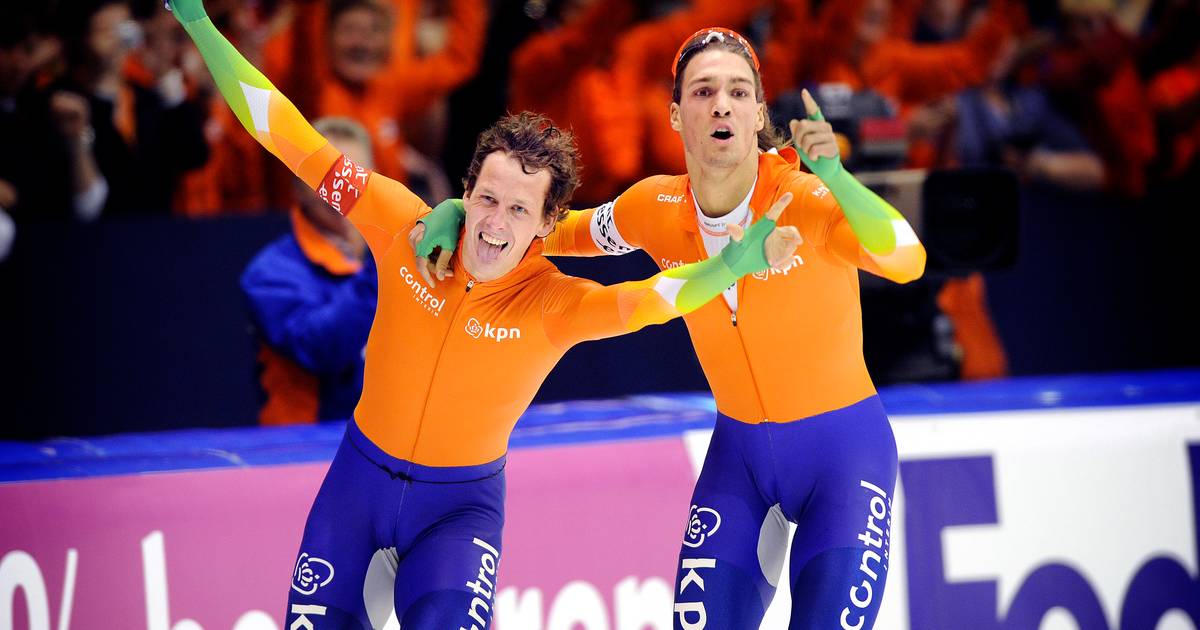 Schaatsheld Stefan Groothuis aan het werk voor de Zwarte Cross ...
