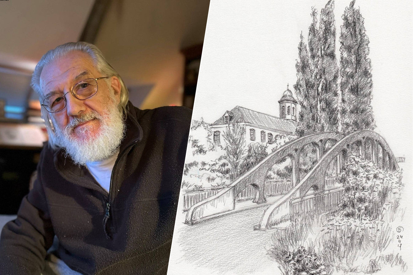 IN BEELD. Zó zag je Gent nog nooit: Daniel (75) tekent stad haarscherp ...