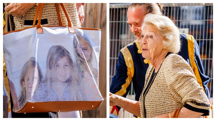 Beatrix met een tas met haar kleindochters: ‘Gewoon een heel leuke ...